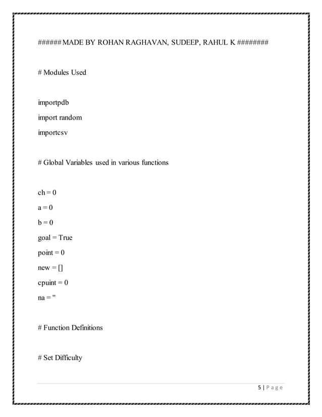 COMPUTER SCIENCE INVESTIGATORY PROJECT ON FOOTBALL GAME AND SCORE ...