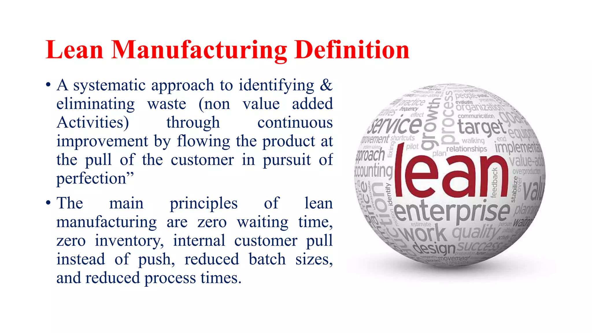 BASICS OF LEAN MANUFACTURING | PPTX