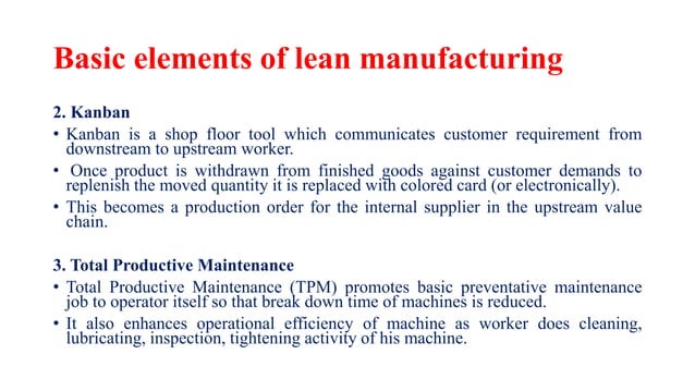 BASICS OF LEAN MANUFACTURING | PPTX