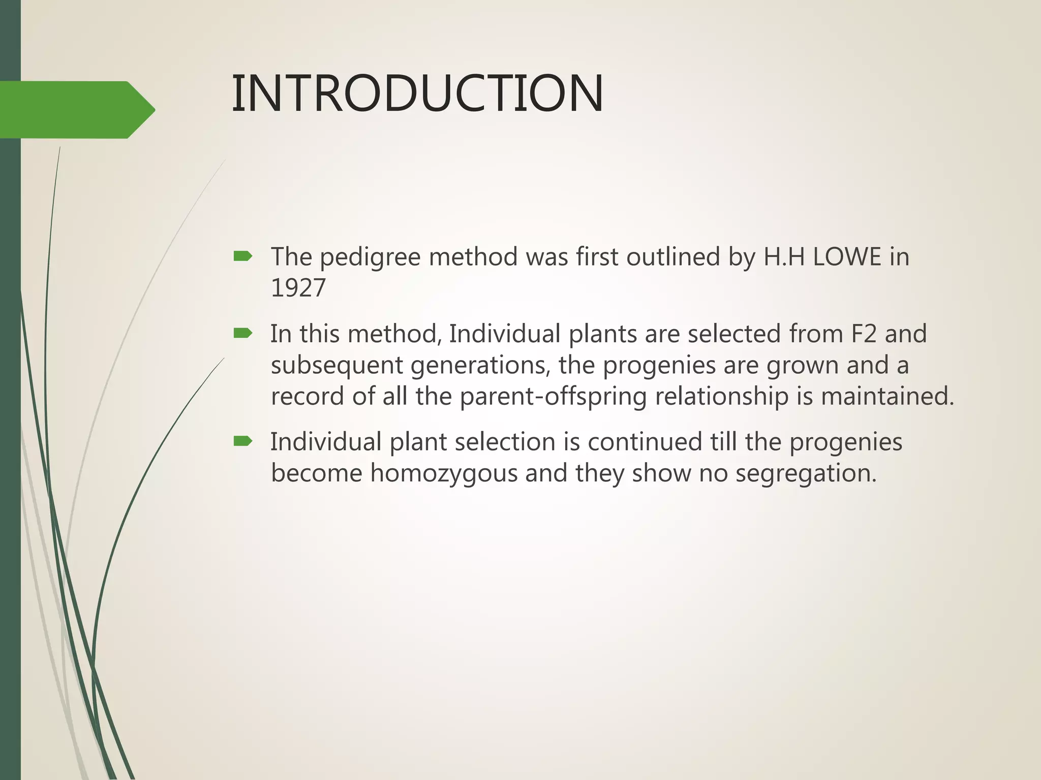 pedigree method | PPTX