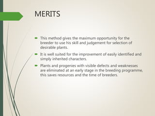 pedigree method | PPTX