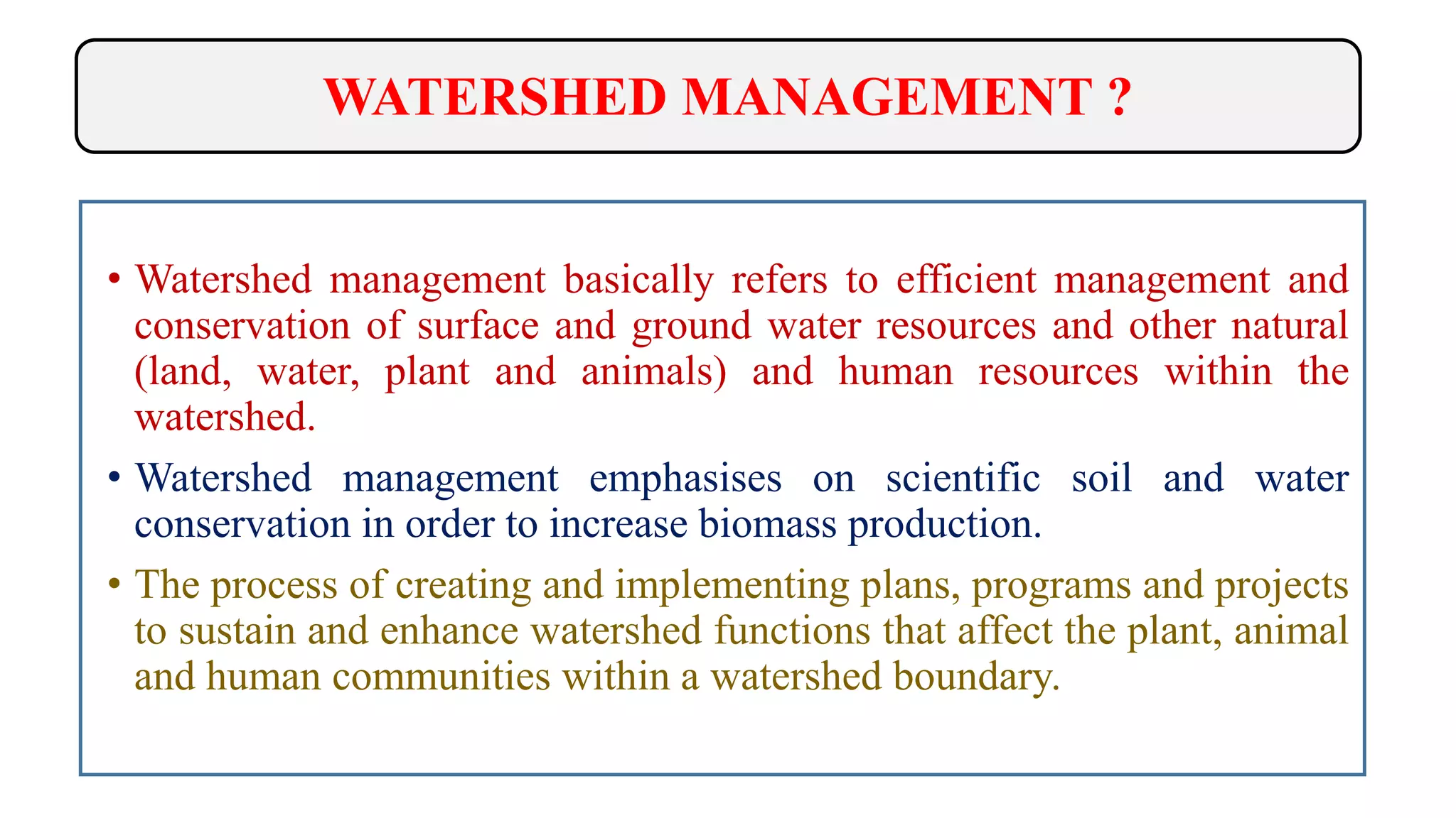 WATERSHED MANAGEMENT | PDF