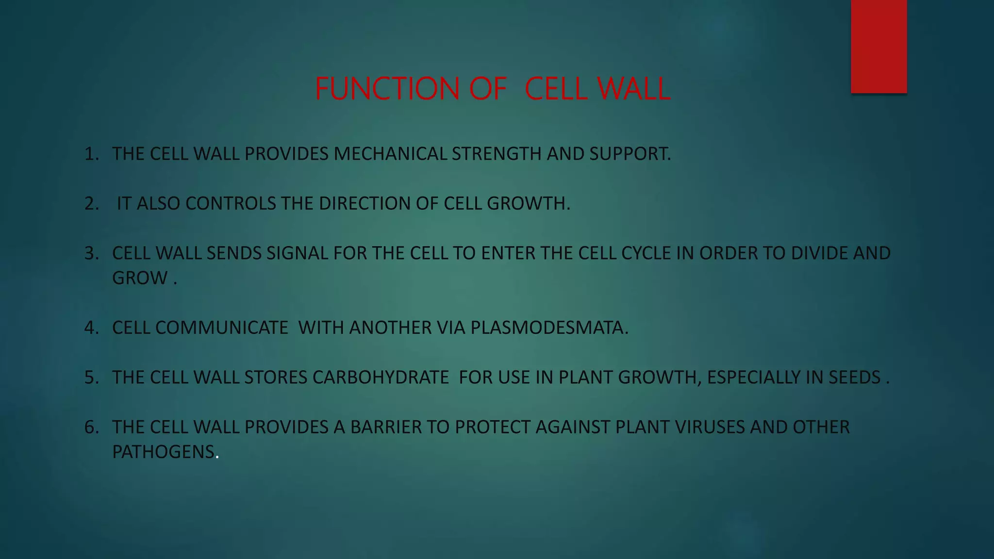 cell wall structure and function | PPTX