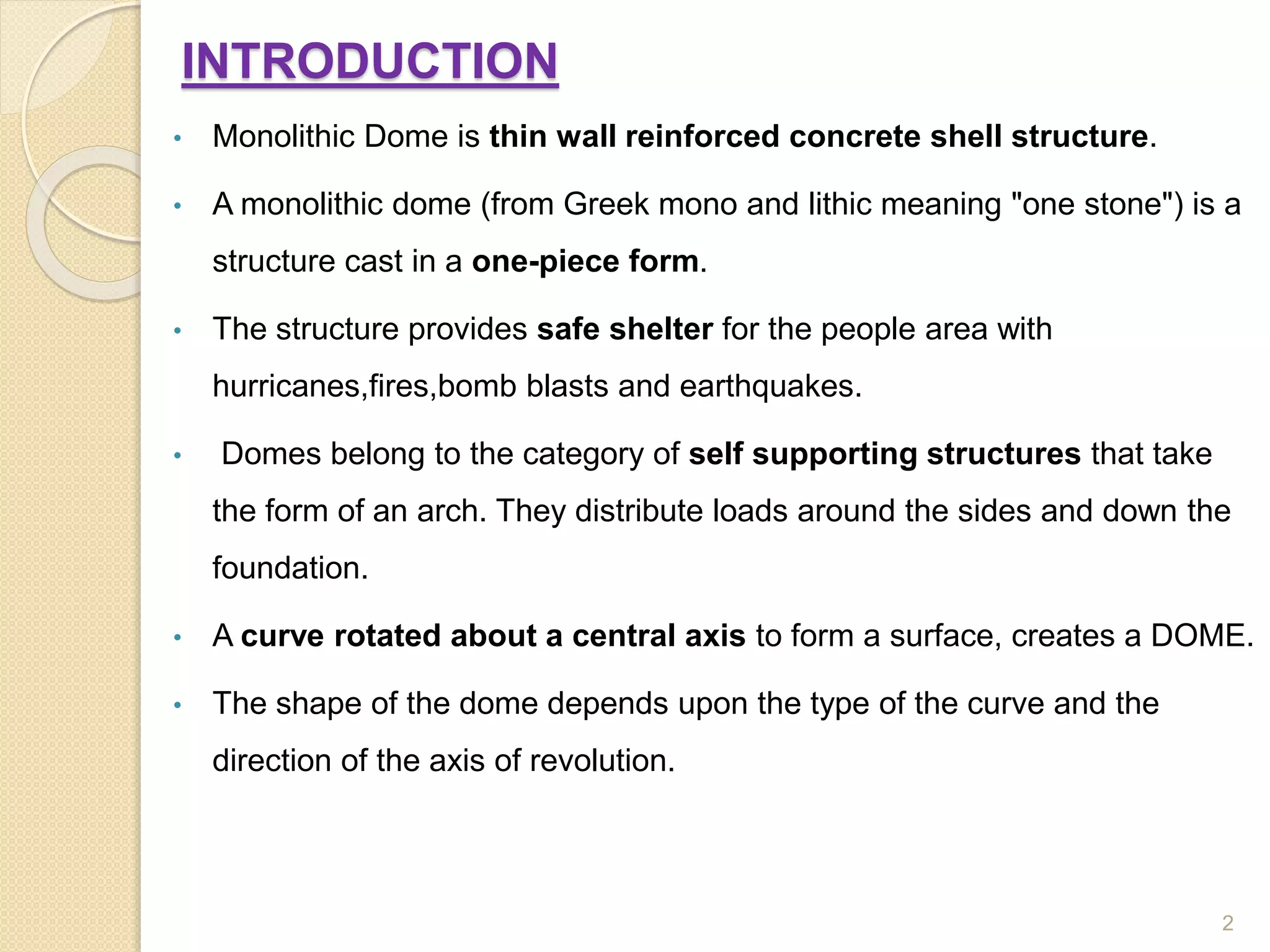 monolithic dome structures | PPTX