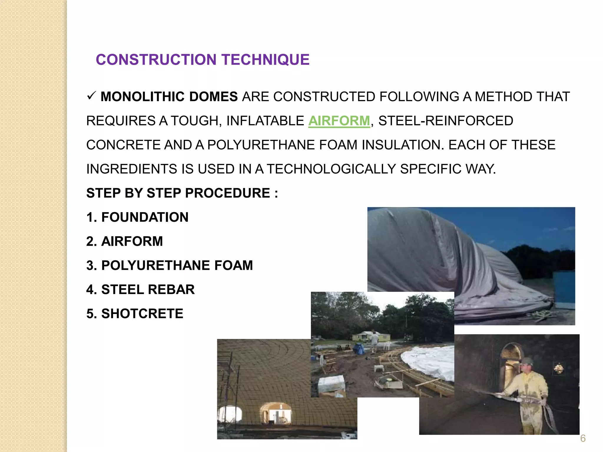 monolithic dome structures | PPTX