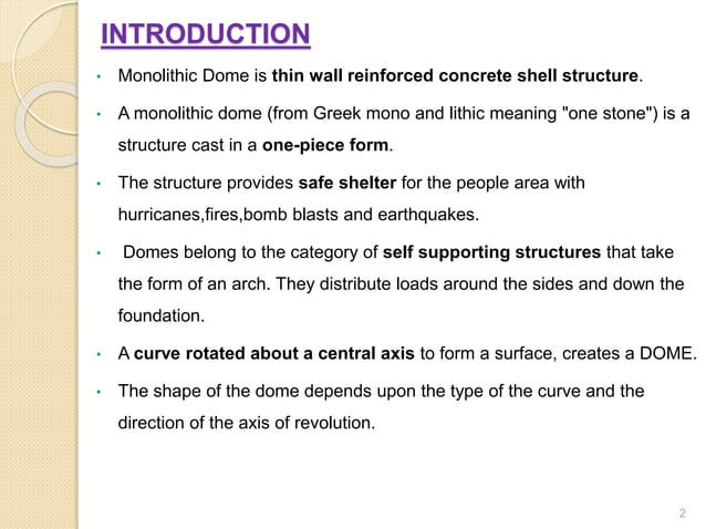 monolithic dome structures | PPTX