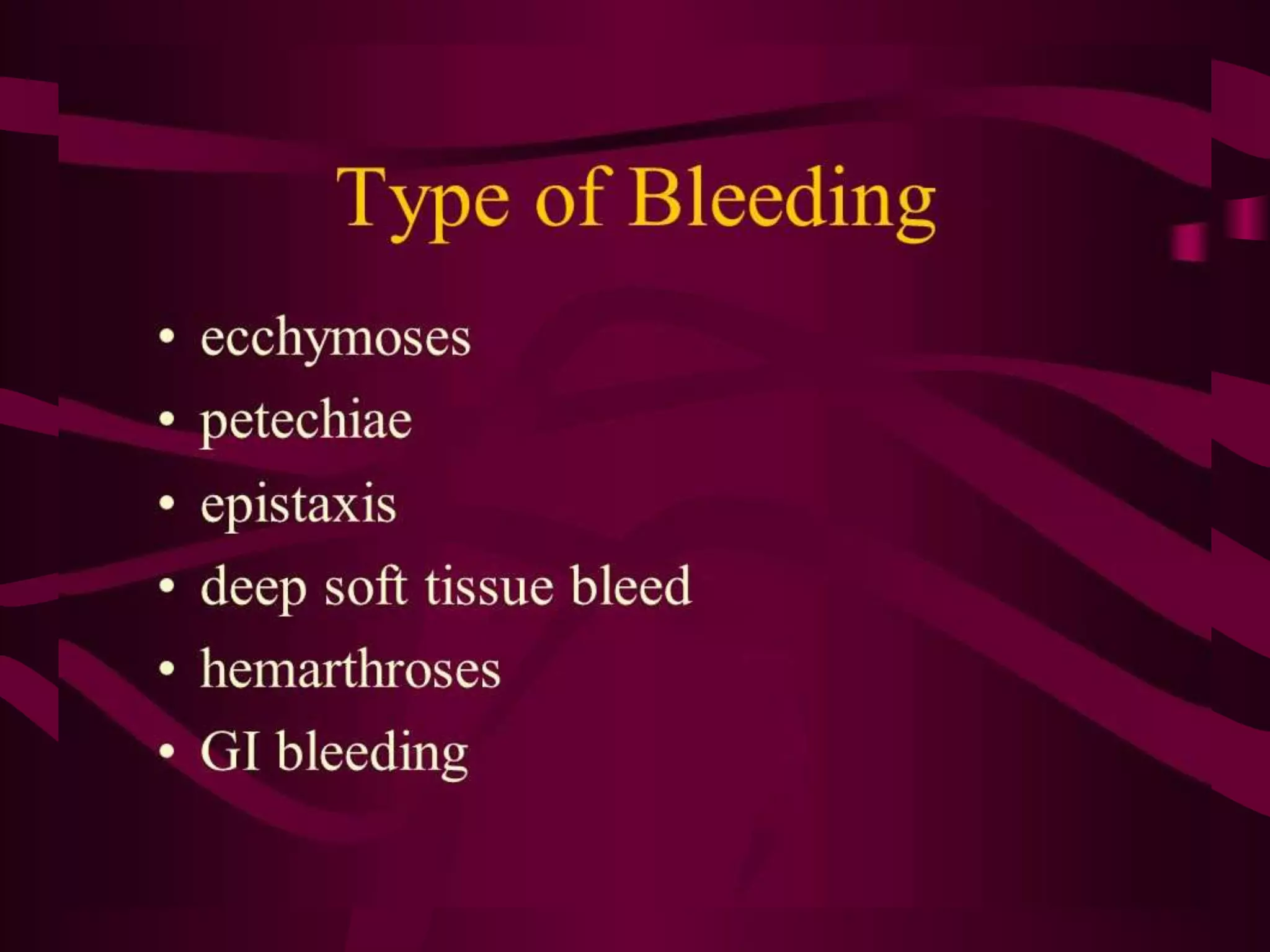Haemostasis and bleeding disorders | PPT