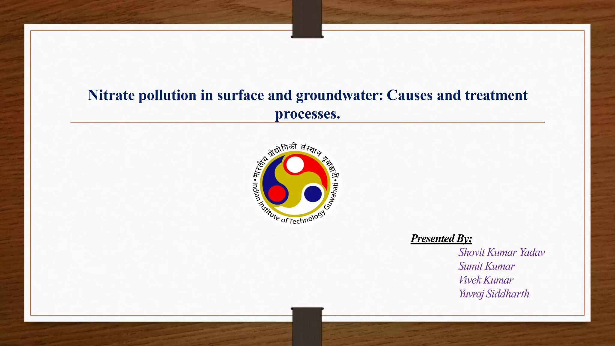 Nitrate pollution in surface and groundwater: Causes and ...