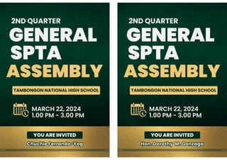 FINAL invitation program for second quarter GPTA | PDF | Education