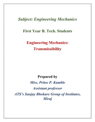 Engineering Mechanics: Transmissibility.pdf