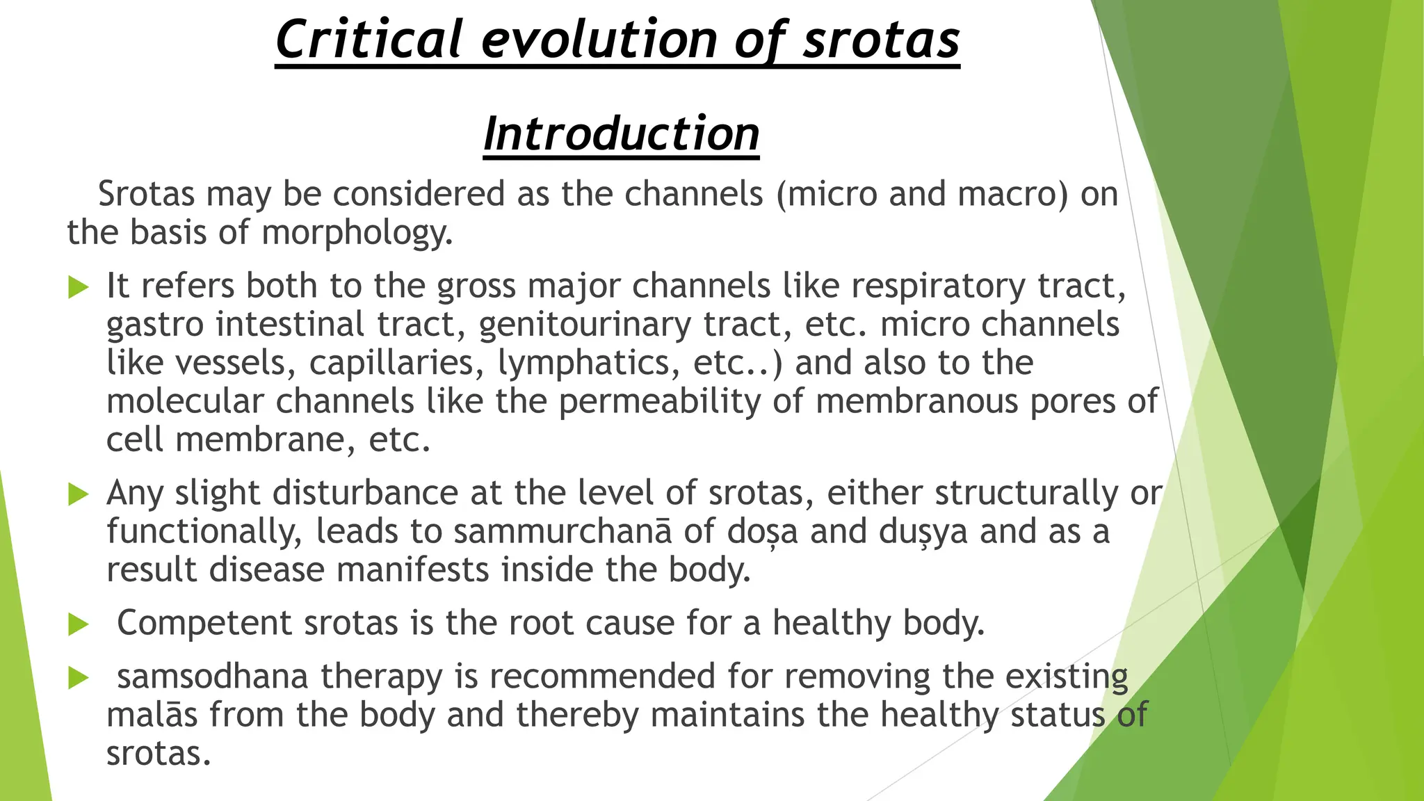 स्रोतस विज्ञान srotas vighyan ppt. Detail | PPTX