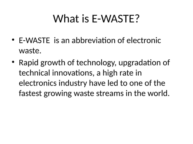 final.pptx presentation on E-Waste CHALLENGES AND SOLUTIONS | PPT