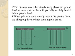 presenation on pile and pile cap design rcc | PPTX