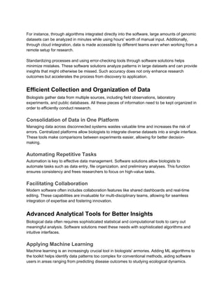 A Biologist’s Guide to Managing Complex Data with Software Solutions.docx