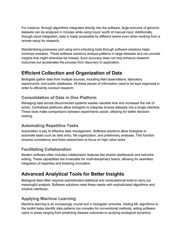 A Biologist’s Guide to Managing Complex Data with Software Solutions.docx