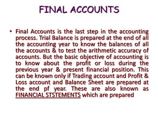final-accounts.ppt financial accounting. | PPT