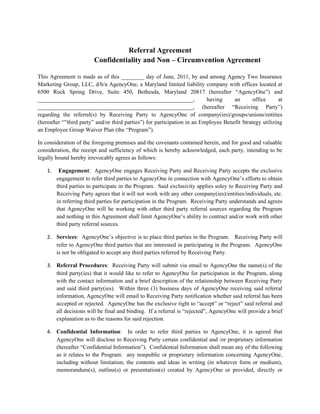 Final Agency One E Referral Agreement (2) | PDF