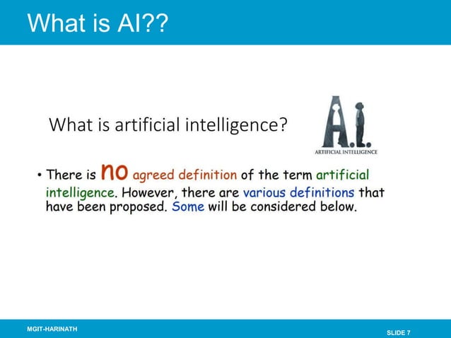 Artificial Intelligence-Introduction | PPT