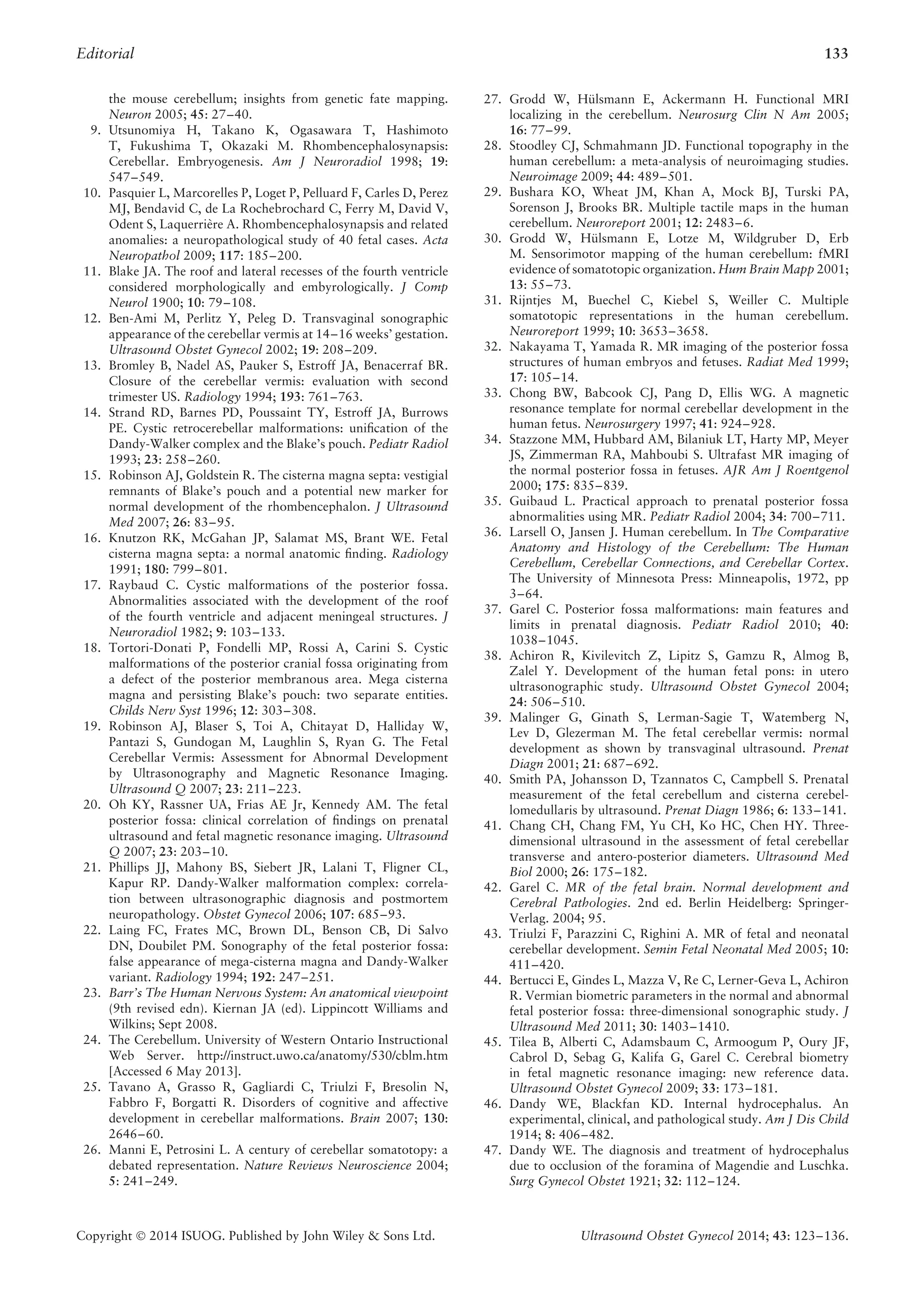 Final all-reading-material-neurosonogram isuog 2019 | PDF