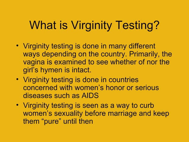 Final Ant39 Virginity Testing South Africa1 | PPT