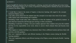 LEARNING EPISODE 3: SNIPPETS IN PREPARING ACTION RESEARCH IN THE CLASSROOM | PPT