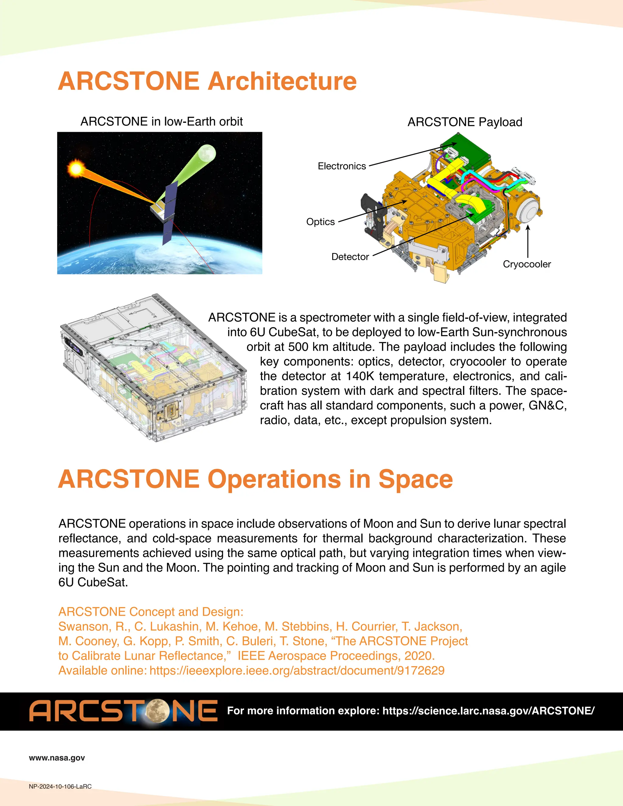 NASA Arcstone (ARCSTONE: Calibration of Lunar Spectral Radiance from ...