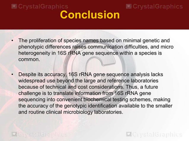 Bacterial Identification by 16s rRNA Sequencing.ppt | Biological Sciences | Science