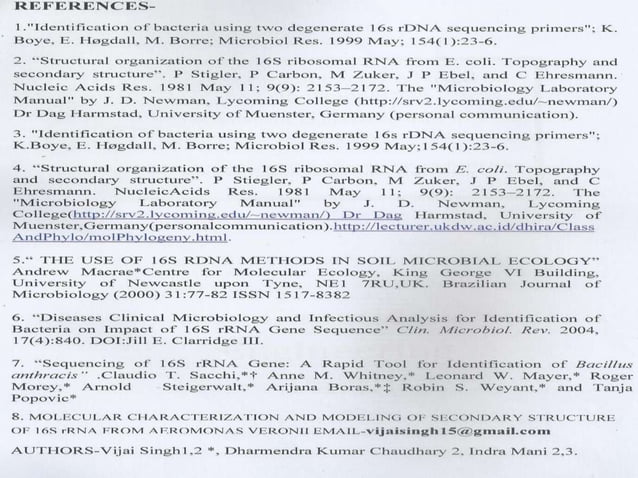 Bacterial Identification by 16s rRNA Sequencing.ppt | Biological Sciences | Science