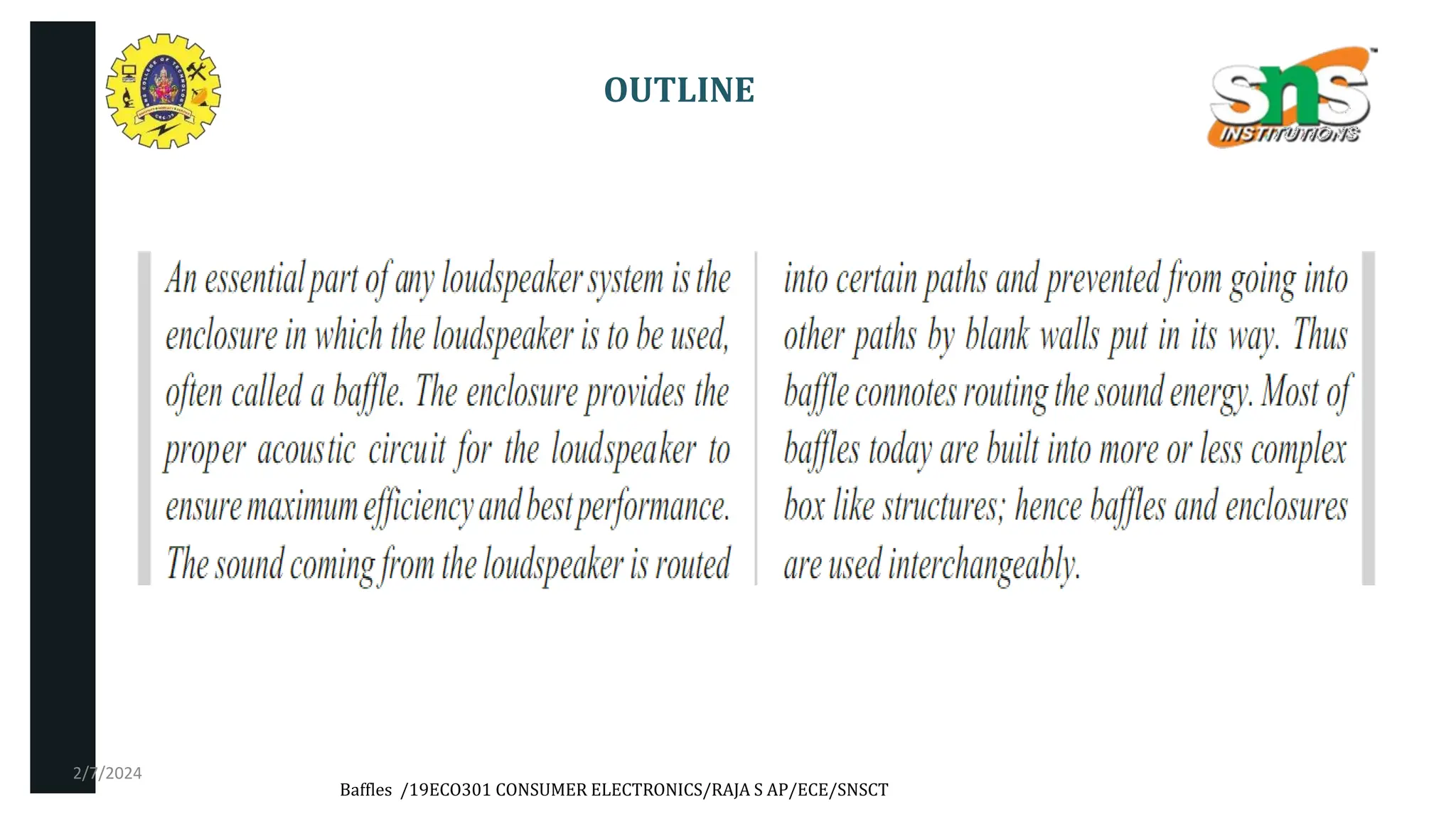 Final - Baffles used in speakers for audio applications | PPT