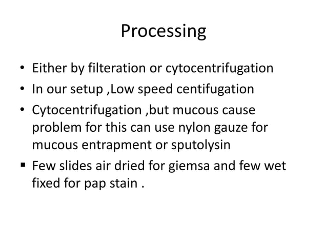 Cytology of BAL and Brushings | PPSX | Lung and Respiratory Health ...