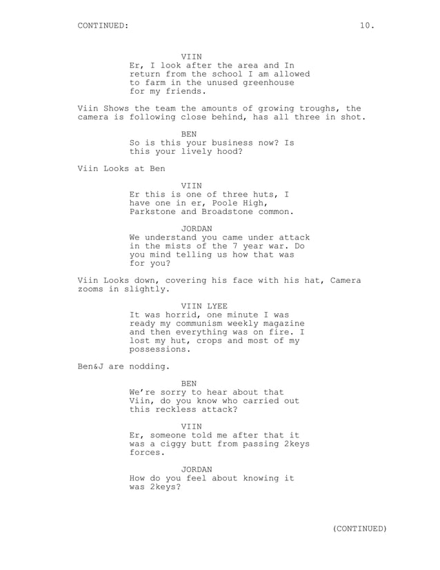 Ben&J's: On Gangs Script | PDF