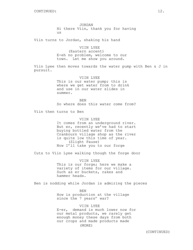 Ben&J's: On Gangs Script | PDF