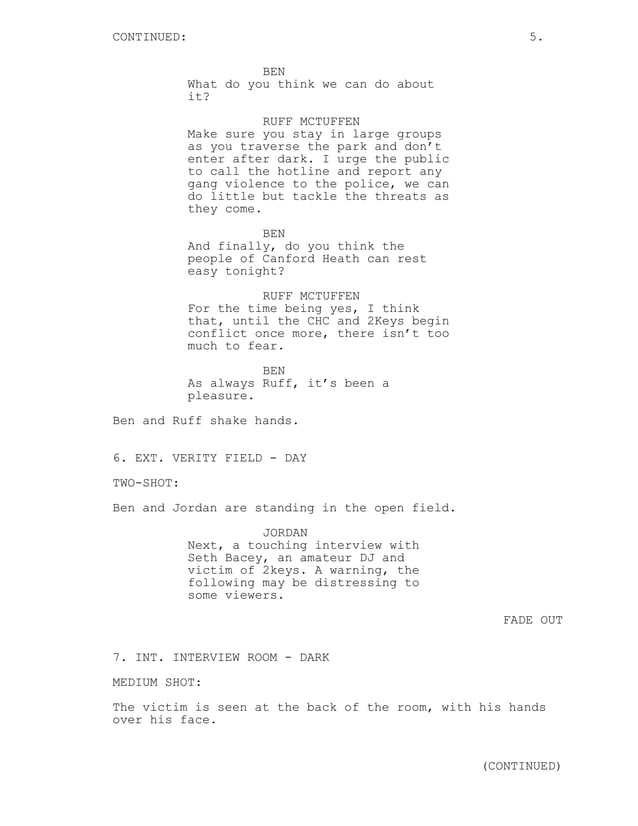 Ben&J's: On Gangs Script | PDF