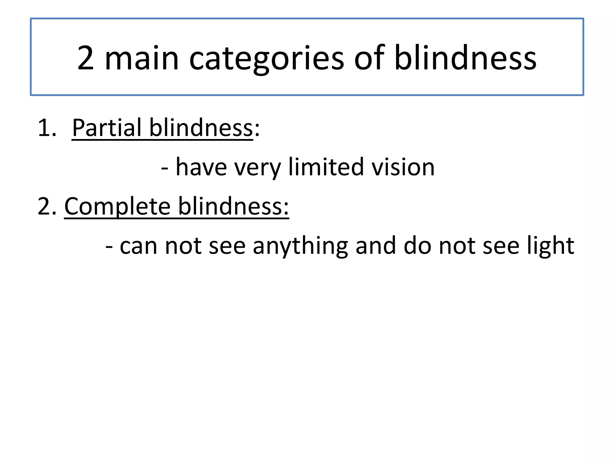 Blindness | PPTX
