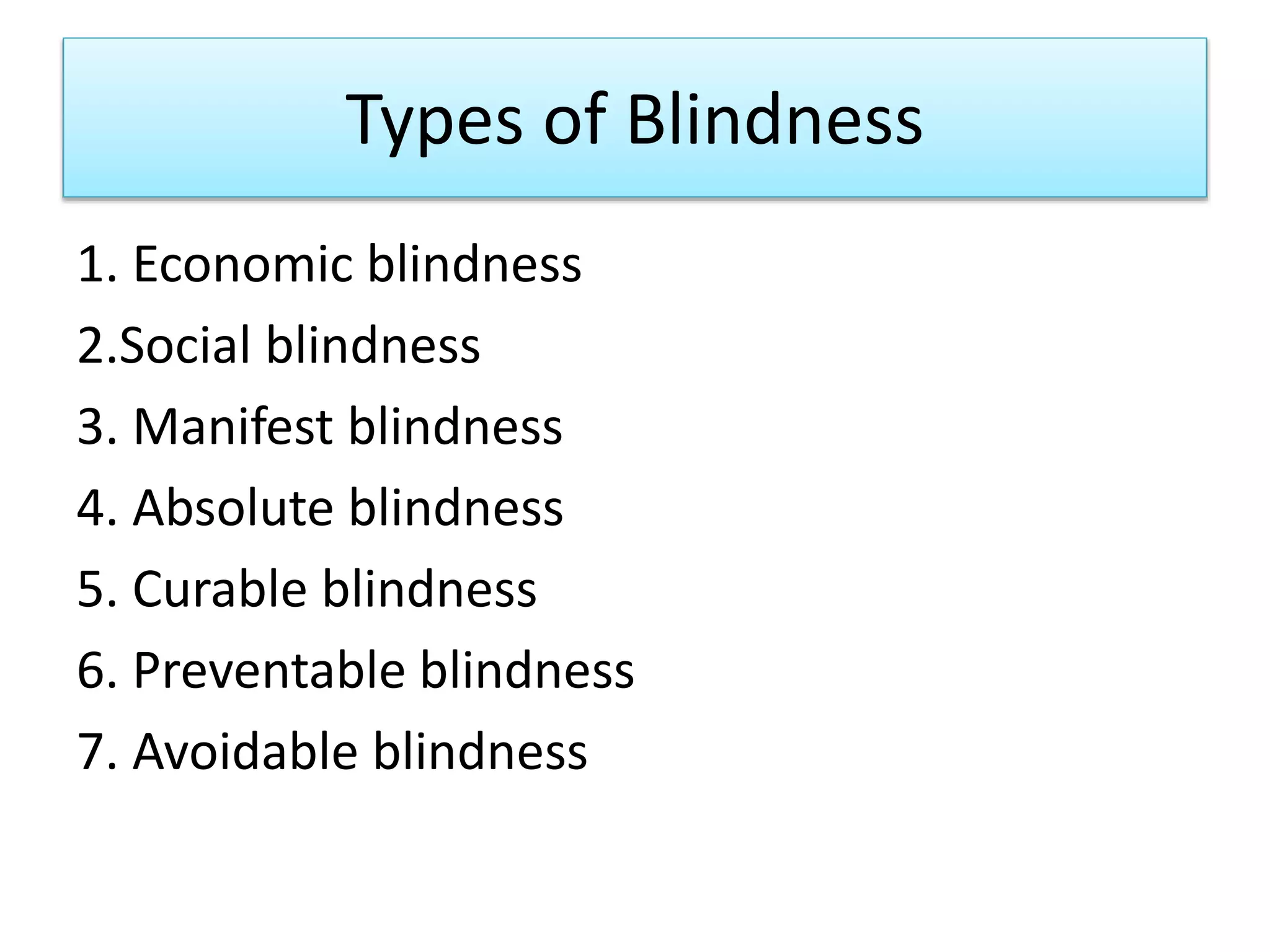 Blindness | PPTX