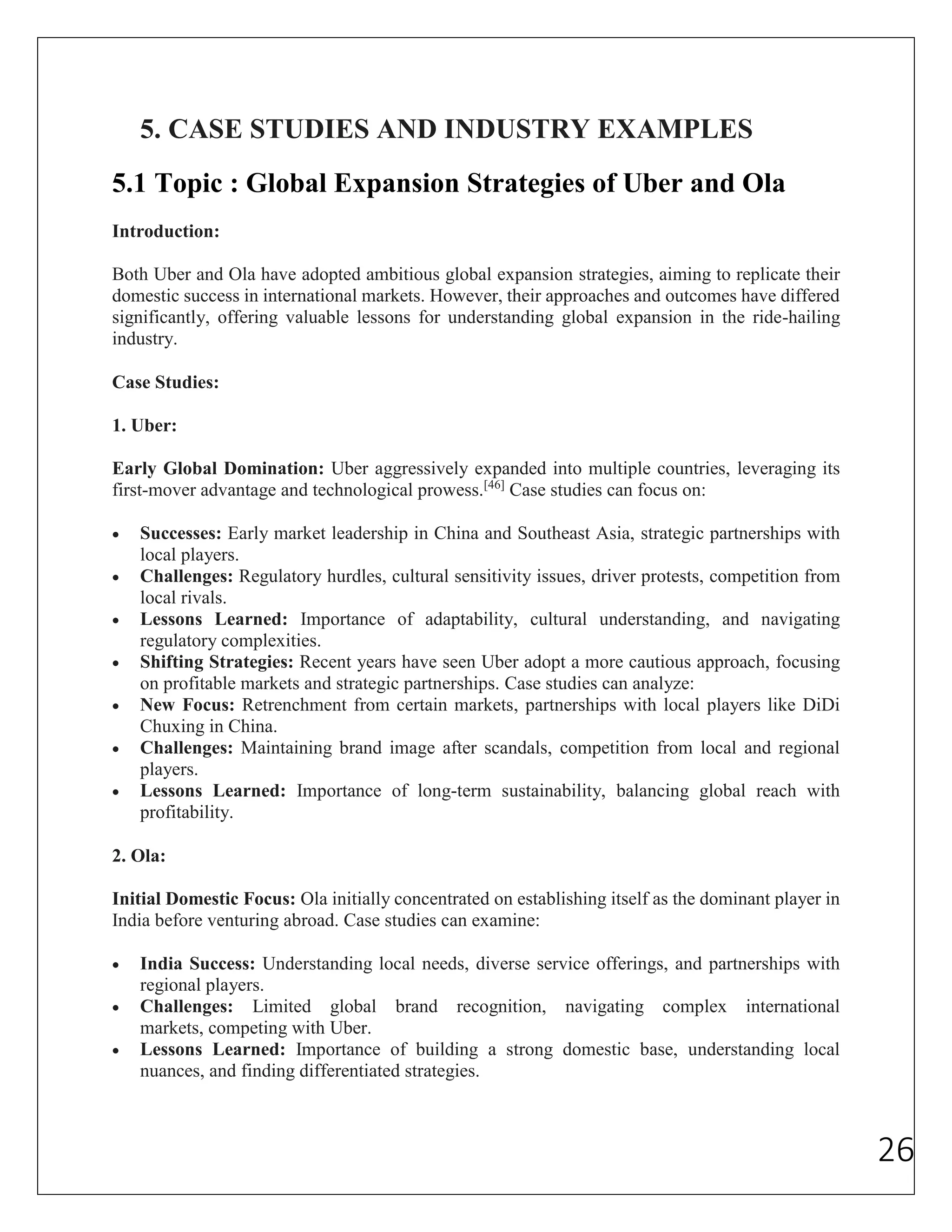 Case-Study - Online Cab Aggregators Uber and Ola in India | PDF