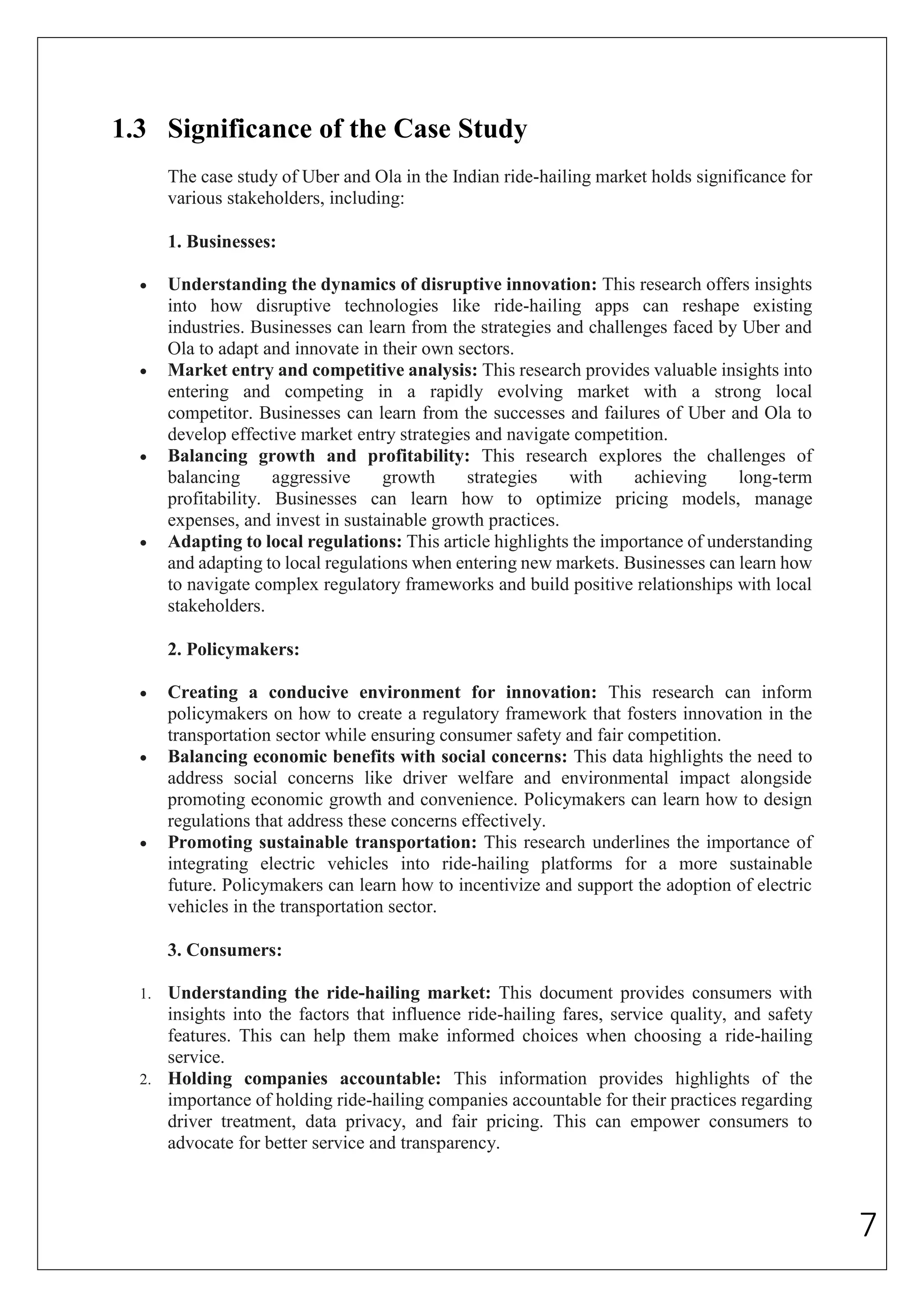 Case-Study - Online Cab Aggregators Uber and Ola in India | PDF