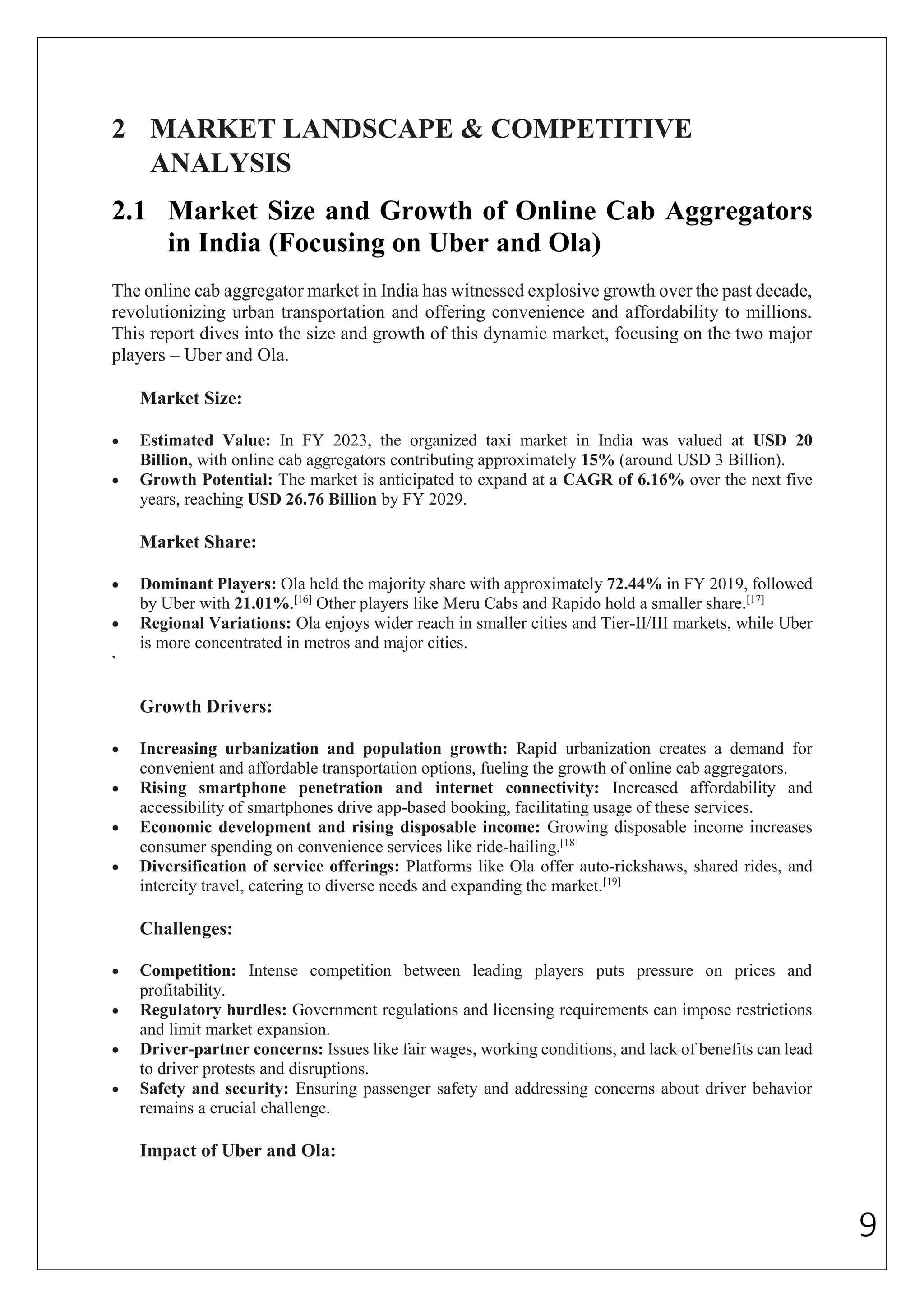 Case-Study - Online Cab Aggregators Uber and Ola in India | PDF