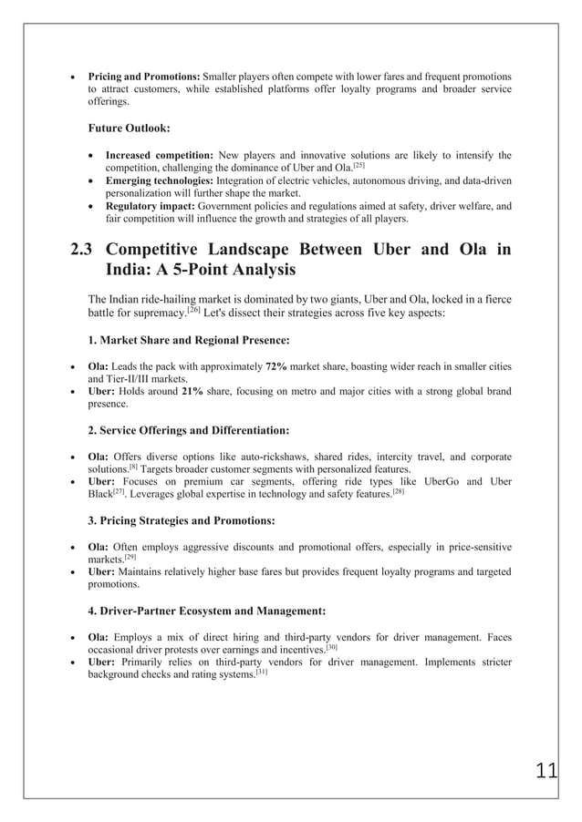 Case-Study - Online Cab Aggregators Uber and Ola in India | PDF