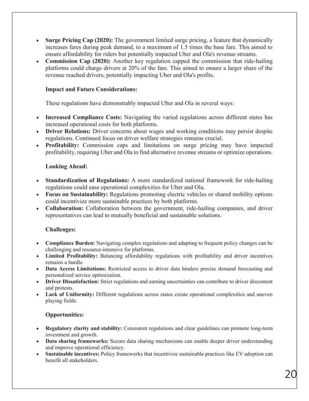 Case-Study - Online Cab Aggregators Uber and Ola in India | PDF