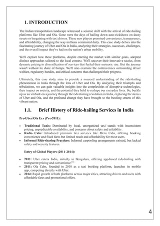 Case-Study - Online Cab Aggregators Uber and Ola in India | PDF