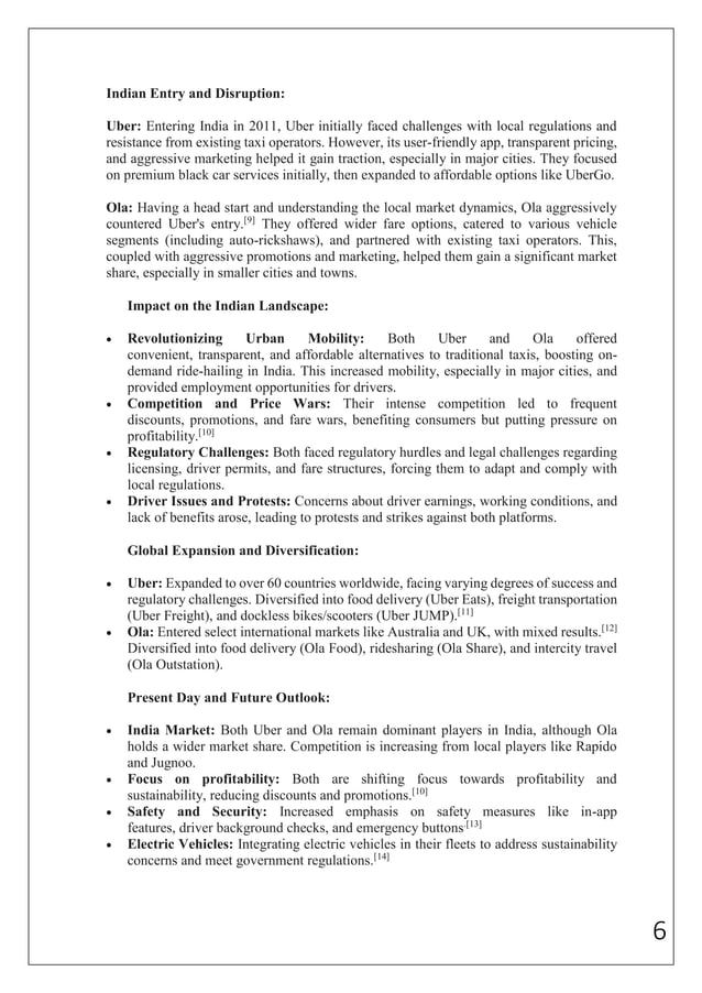 Case-Study - Online Cab Aggregators Uber and Ola in India | PDF