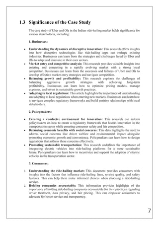 Case-Study - Online Cab Aggregators Uber and Ola in India | PDF