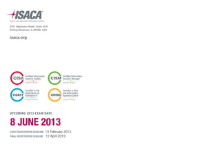 ISACA Certification Brochure General | PDF | Business | Business and ...