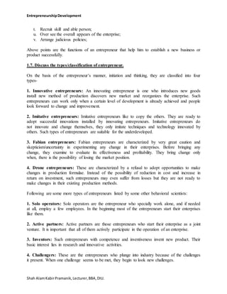 Final chapter one- fundamentals of entrepreneurship development | DOCX