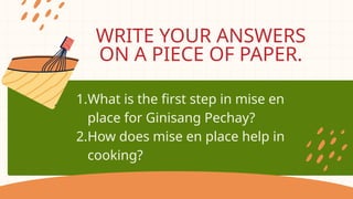 Comprehensive Guide to Kitchen Safety, Sanitation, and Mise en Place ...