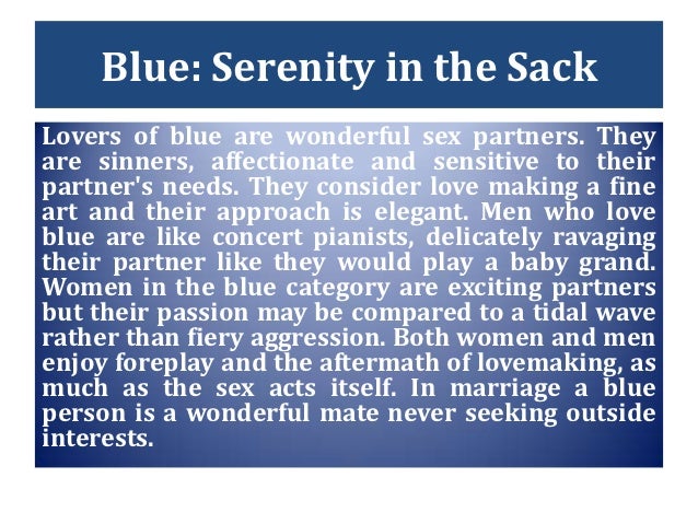 Colors And Sex