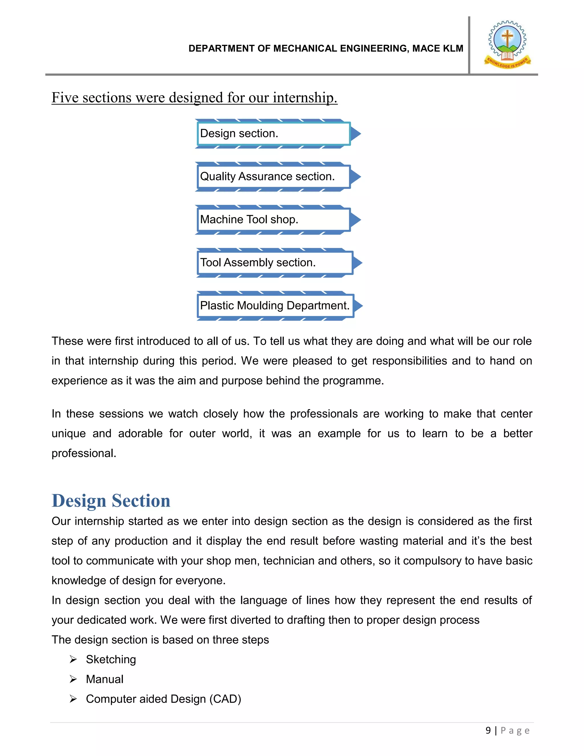 SUMMER INTERNSHIP REPORT 2016 (MECHANICAL ENGINEERING) | PDF