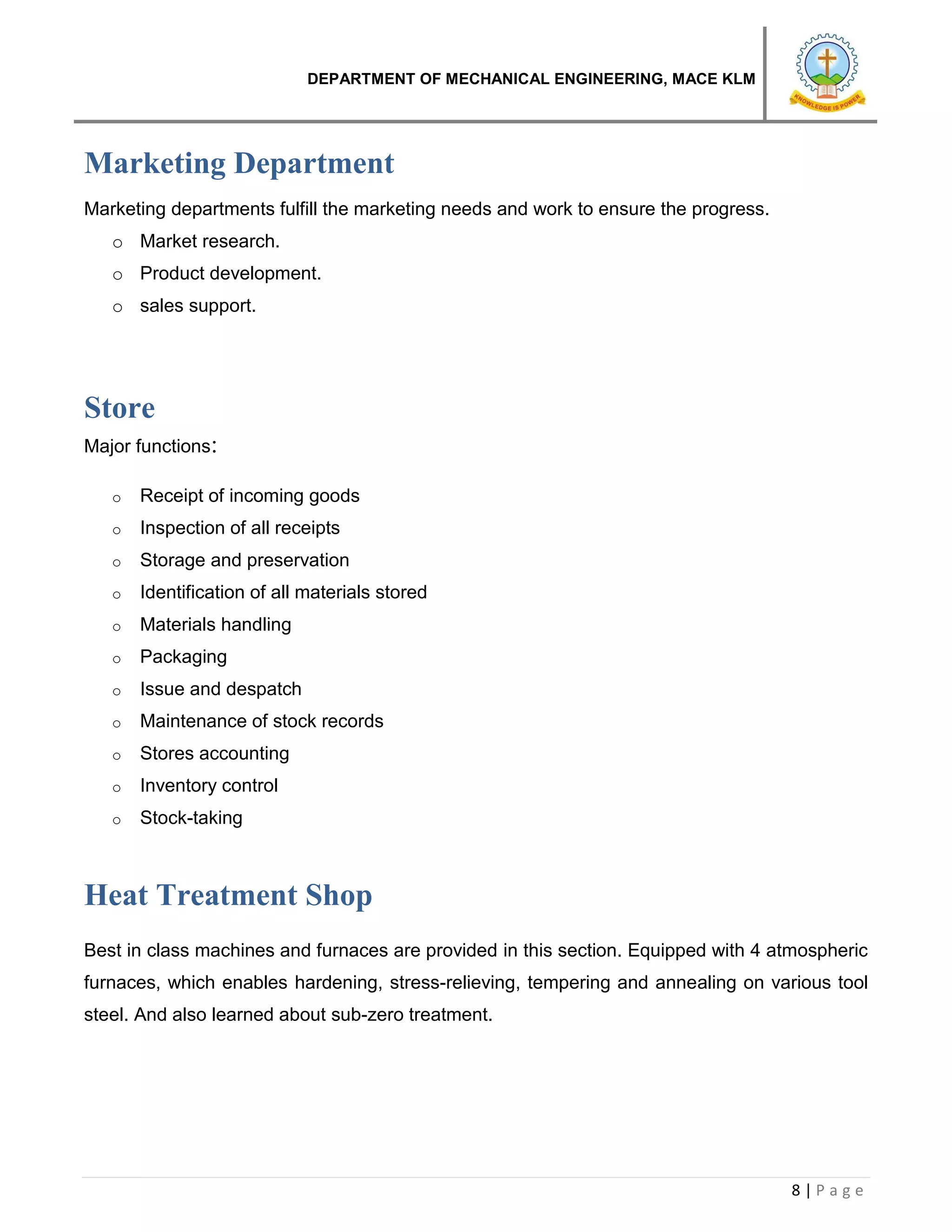 SUMMER INTERNSHIP REPORT 2016 (MECHANICAL ENGINEERING) | PDF