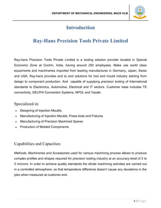 SUMMER INTERNSHIP REPORT 2016 (MECHANICAL ENGINEERING) | PDF